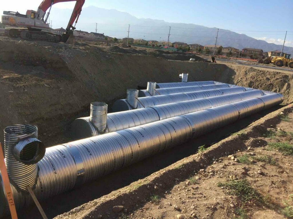 Projects - Detention System, Juniper, CA - Pacific Corrugated Pipe Company